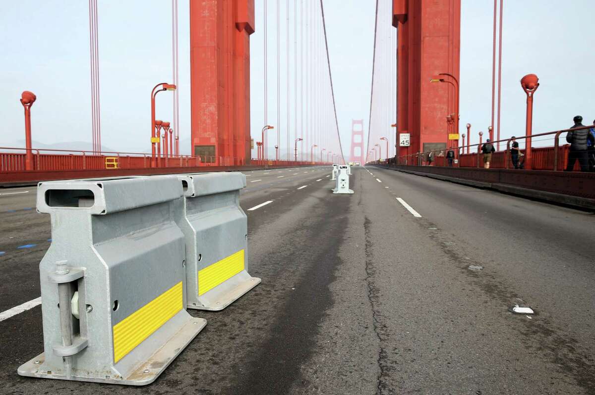 Golden Gate Bridge work finished early as barrier is installed