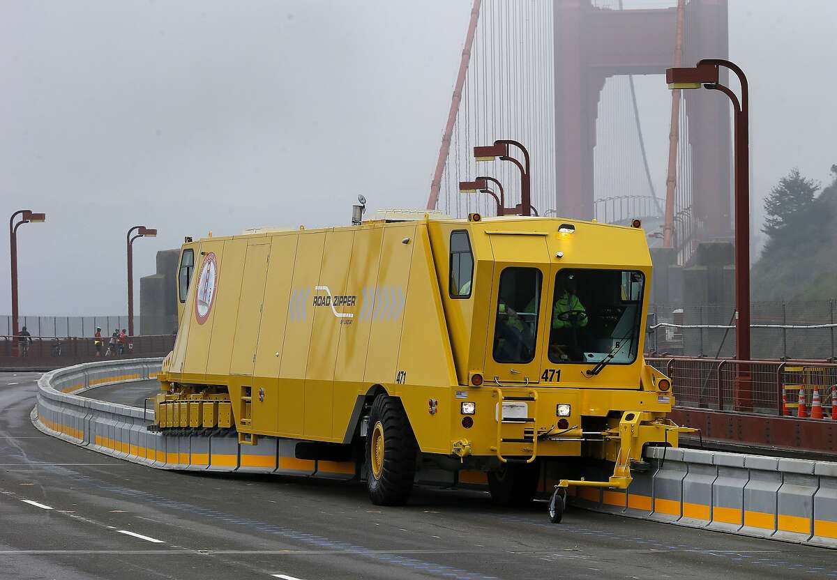 Golden Gate Bridge work finished early as barrier is installed