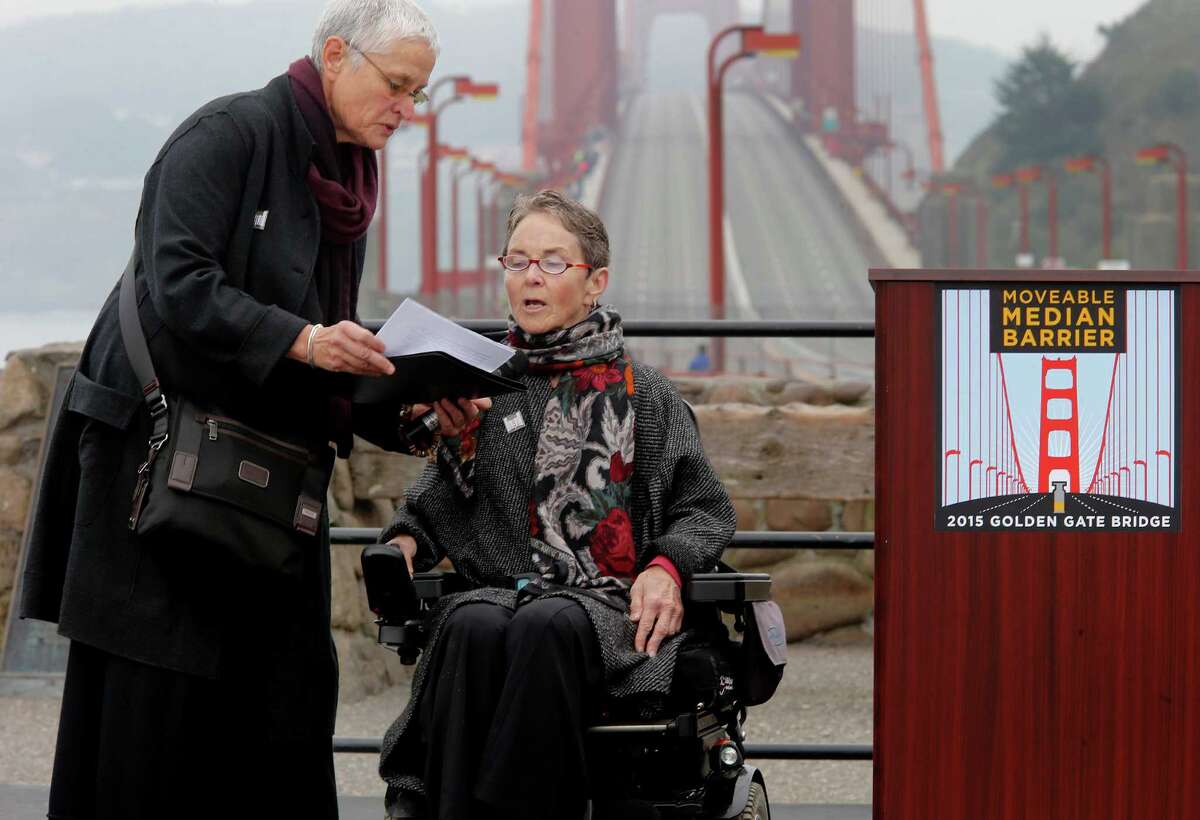 Golden Gate Bridge work finished early as barrier is installed