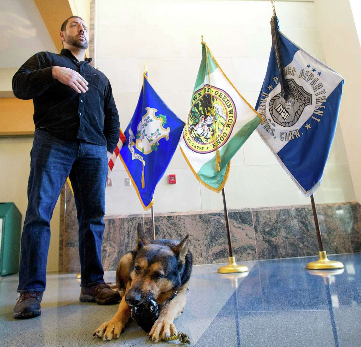 Greenwich K-9 officer adjusts to life after the job