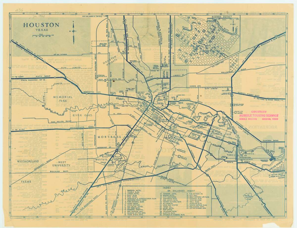 Looking at historical maps of Houston, Galveston