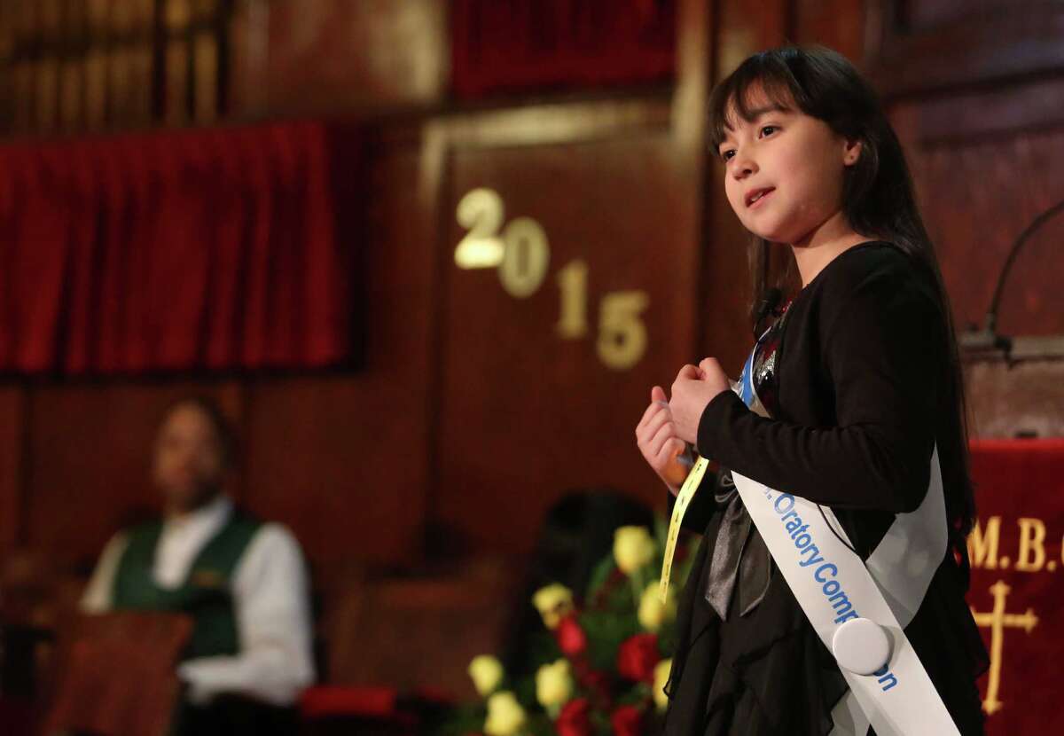 Fifth-grader rallies crowd at MLK oratory event
