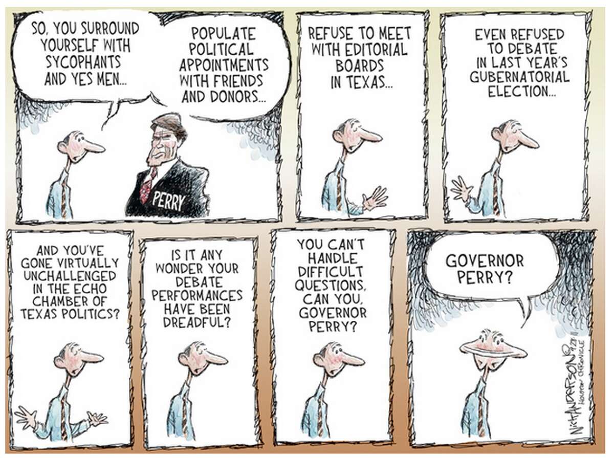 Rick Perry's return to spotlight brings a return to editorial cartoons ...