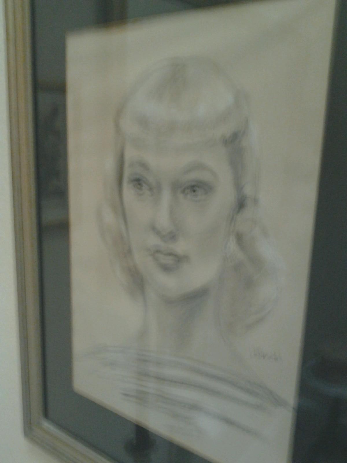 A glimpse of a real-life Margaret Keane sketch