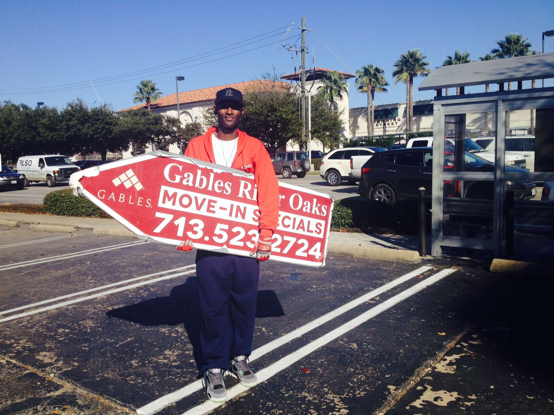 The signs whirl, twirl, fly through the air