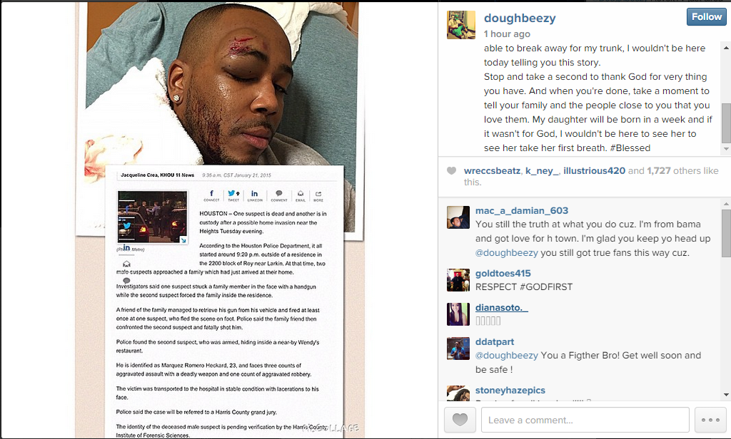 Rapper fends off attacker in Heights area