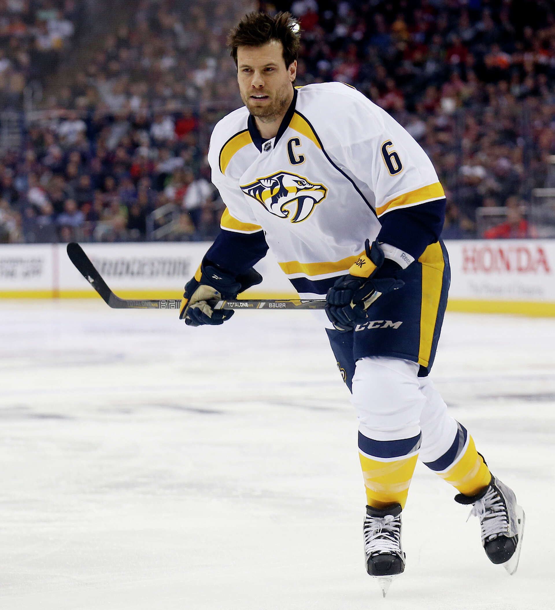 Shea Weber Shot Through The Net