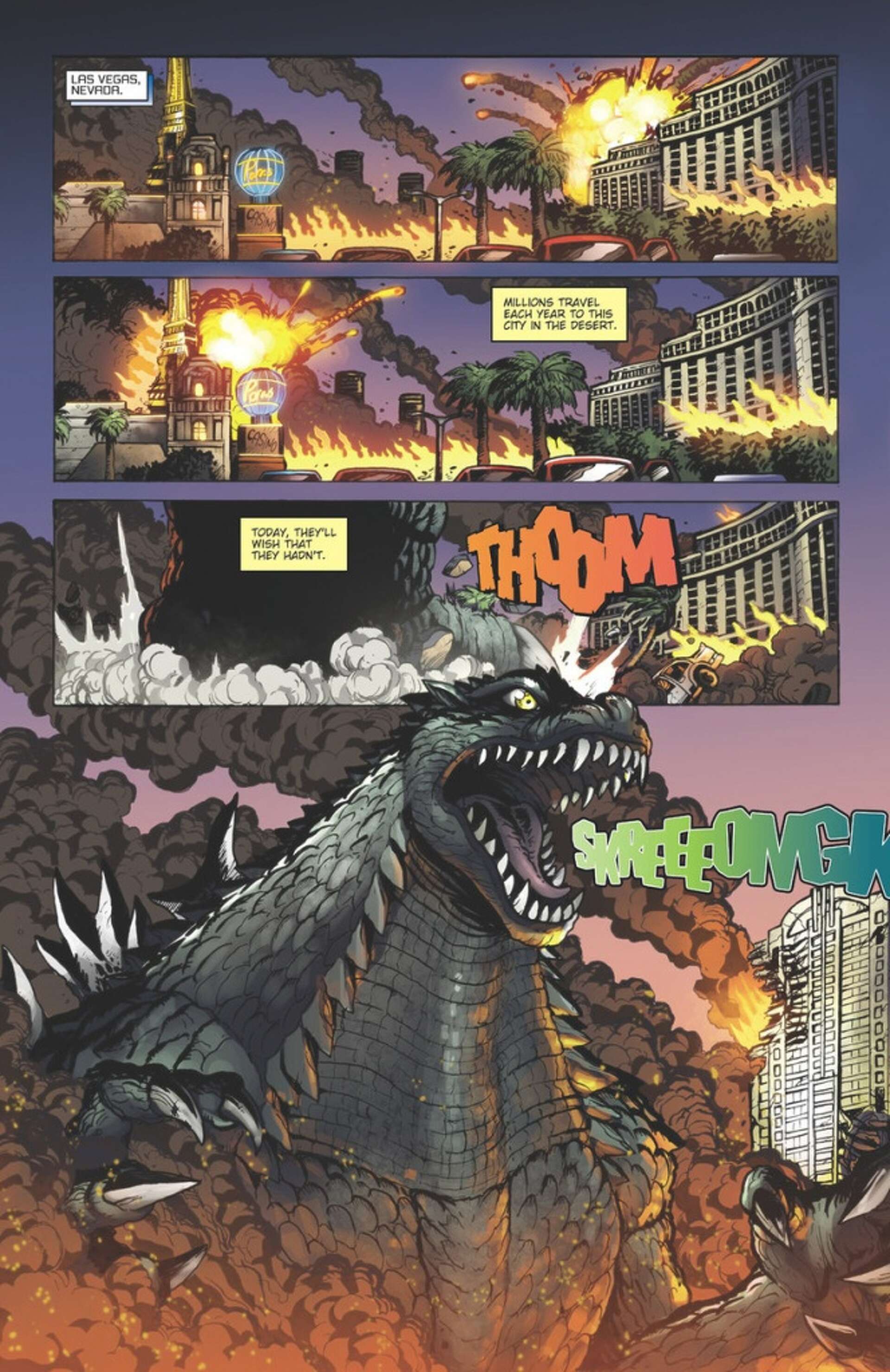 'Dueling Godzillas' art by Matt Frank shatters minds and cityscapes