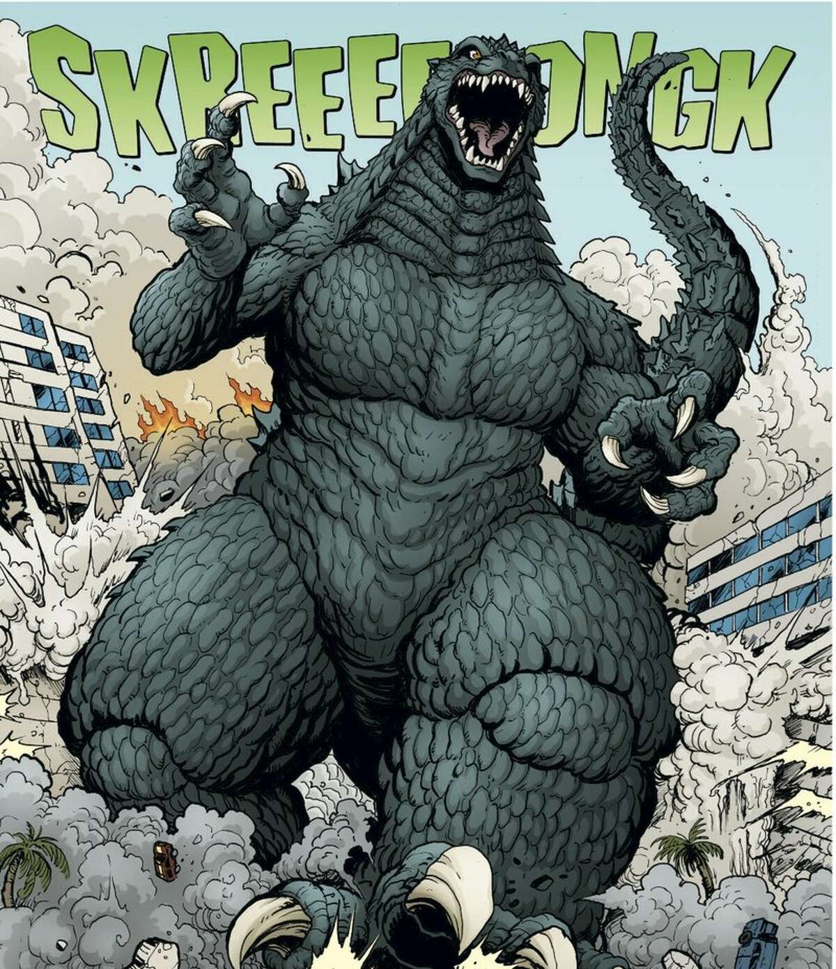 Matt Frank's 'Godzilla: Planet of the Monsters' art is massive