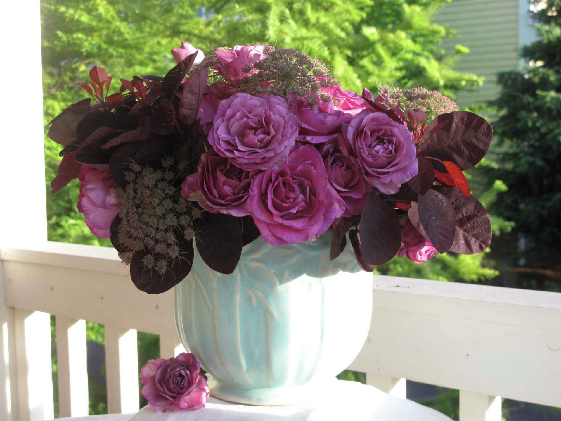 A nice bouquet has complementary colors, local flowers
