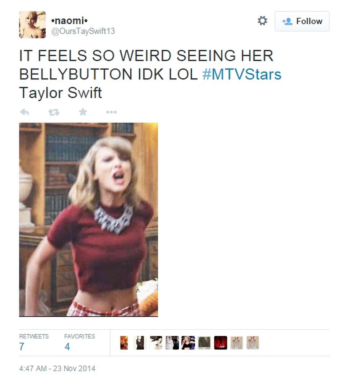 Taylor Swift posts photo with her belly button exposed, this is why you ...