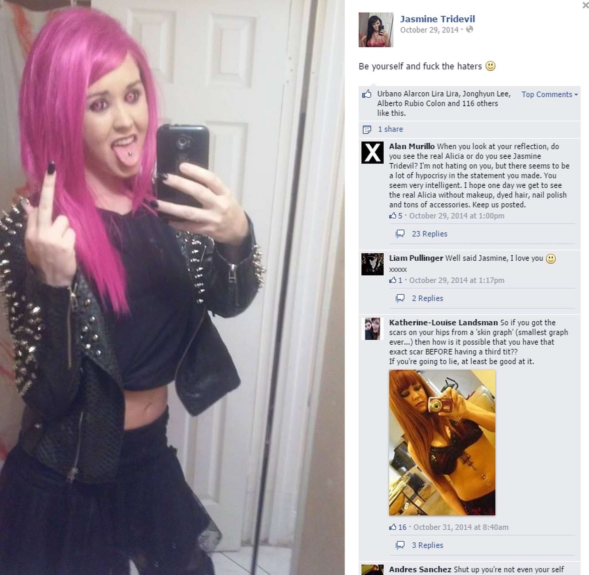 Jasmine Tridevil, woman who lives her life wearing fake third breast ...