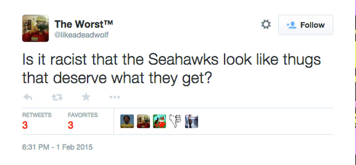 Here are some of the most racist tweets from Super Bowl XLIX
