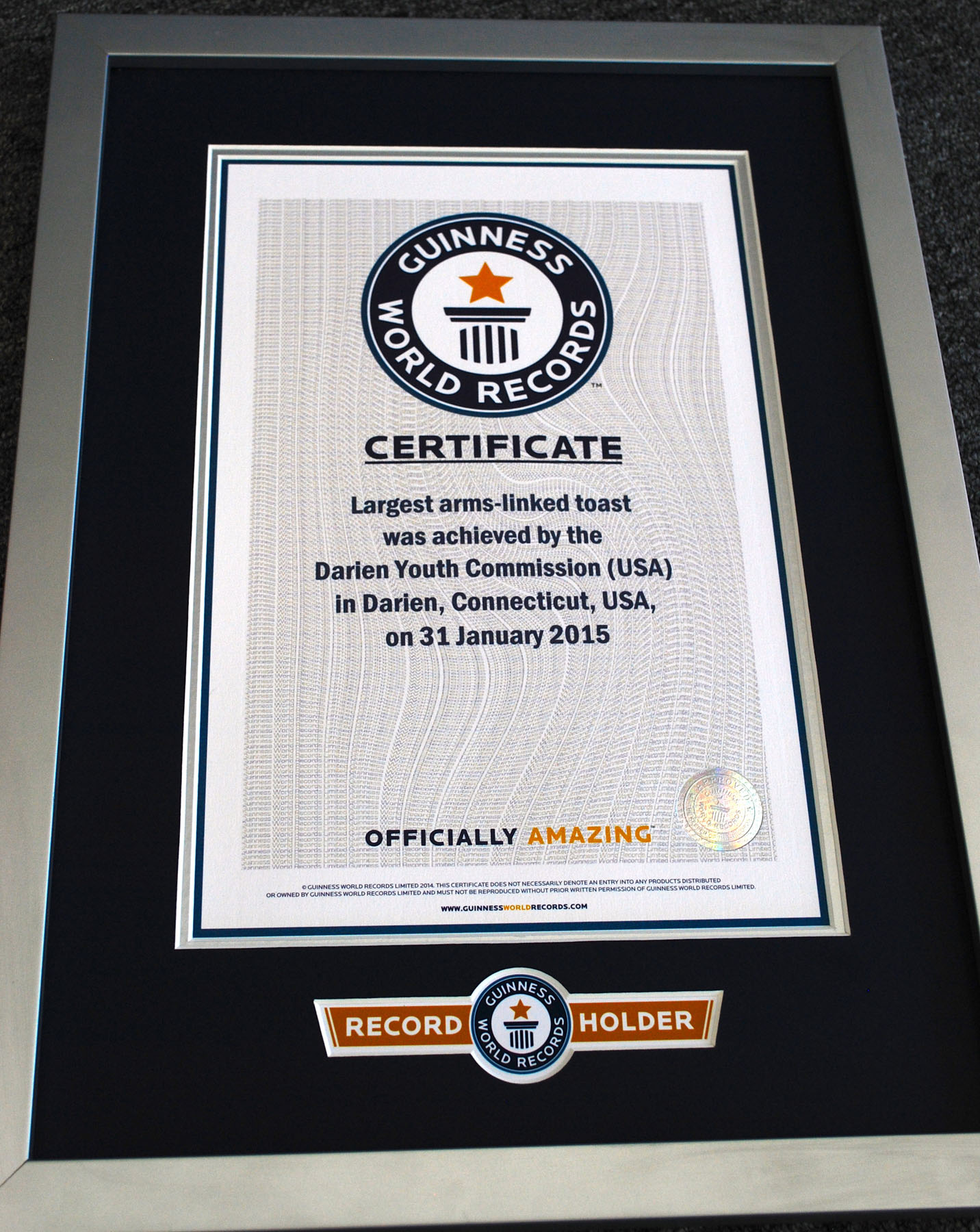 Darien residents set world record for toast