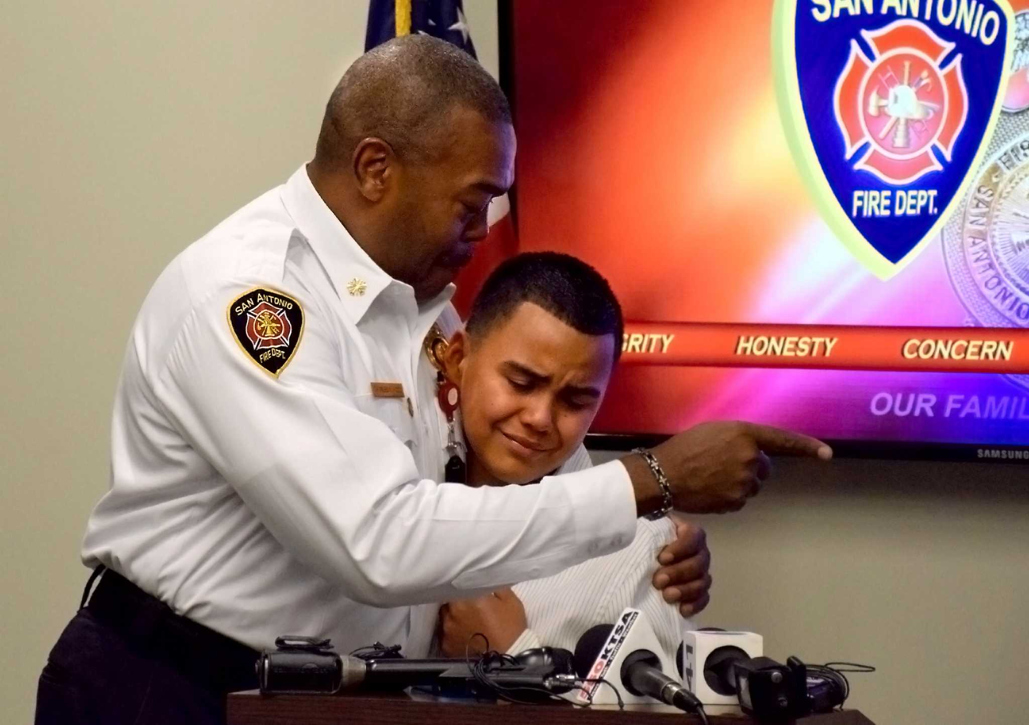 Fire chief hails boy hero