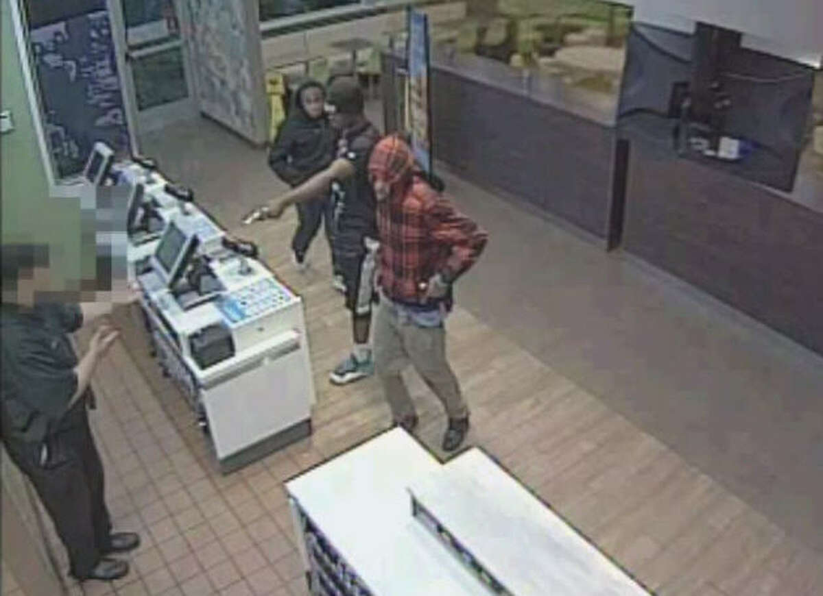 Houston fast-food robbery caught on tape