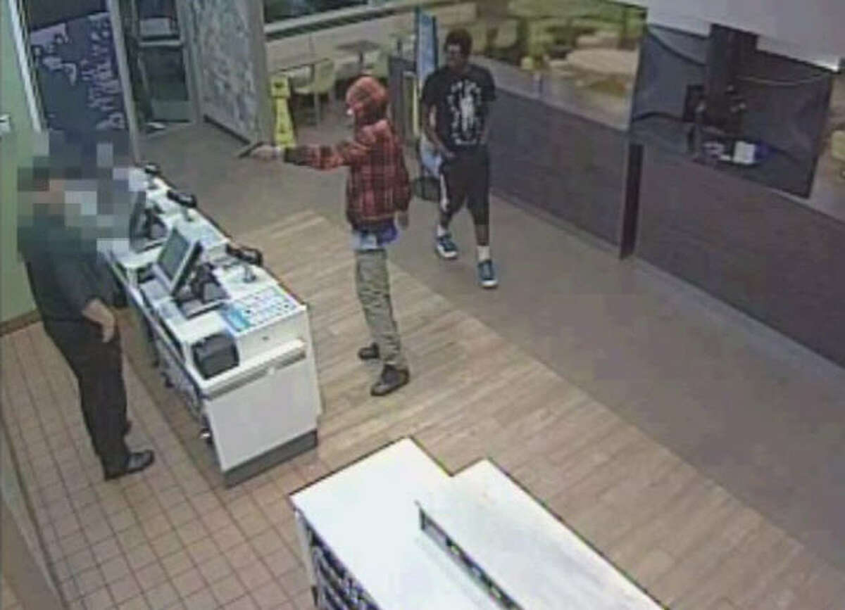 Houston fast-food robbery caught on tape