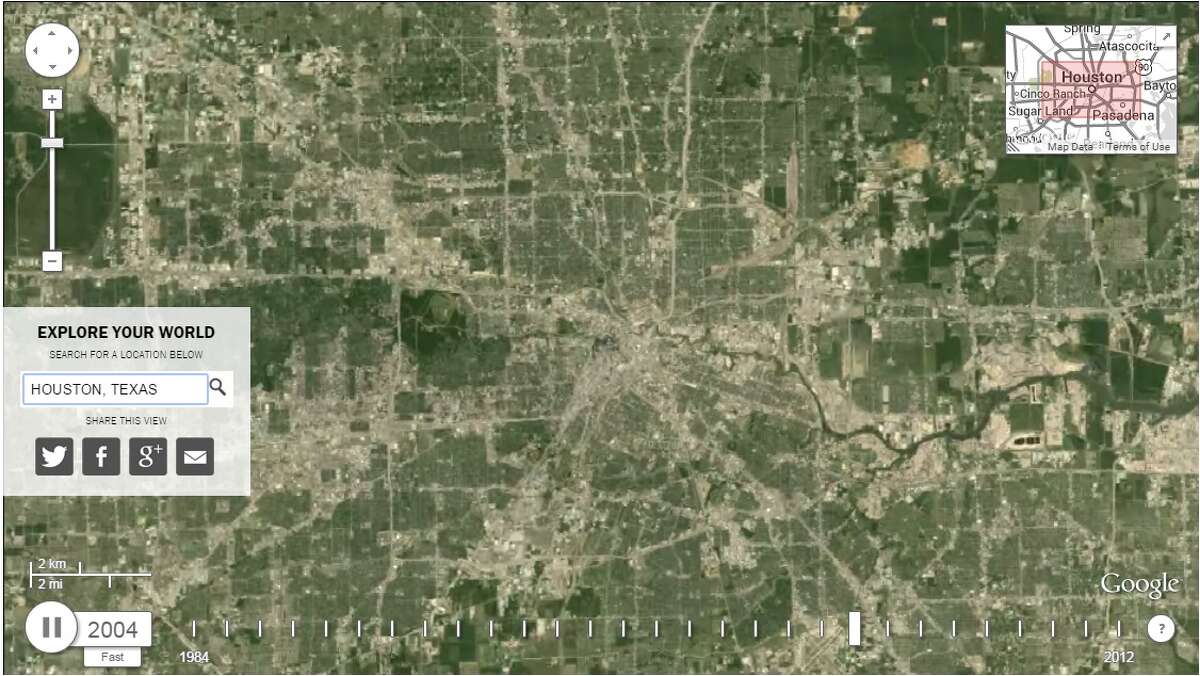 Timelapse views of Texas from 1984 to 2012
