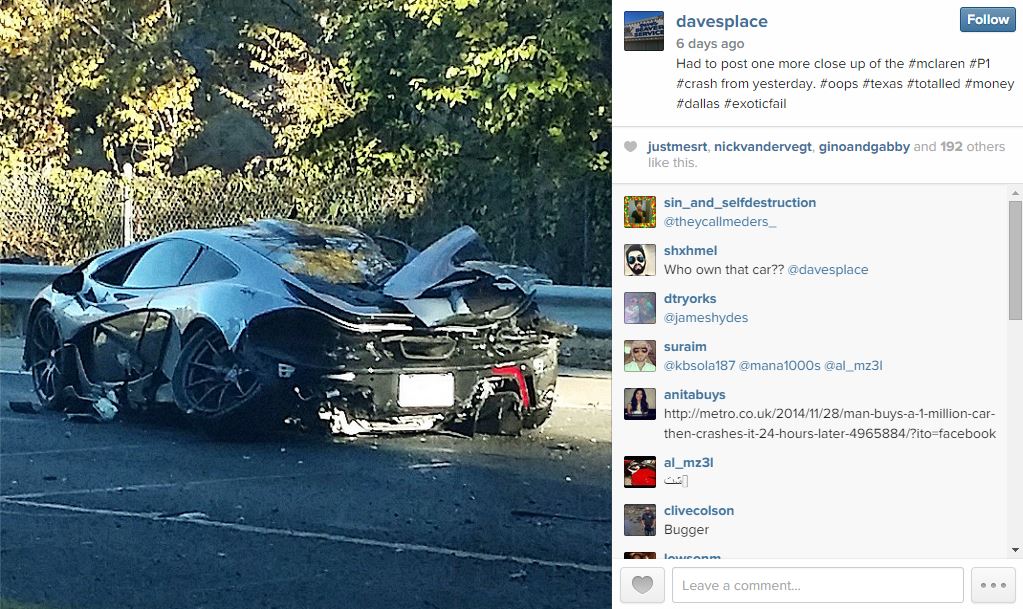 Mclaren P1 Crash