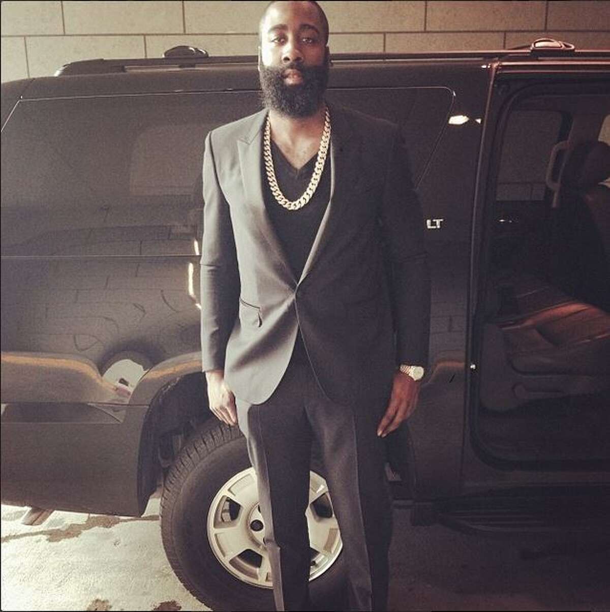 James Harden's fashion sense lands him in all-star style event