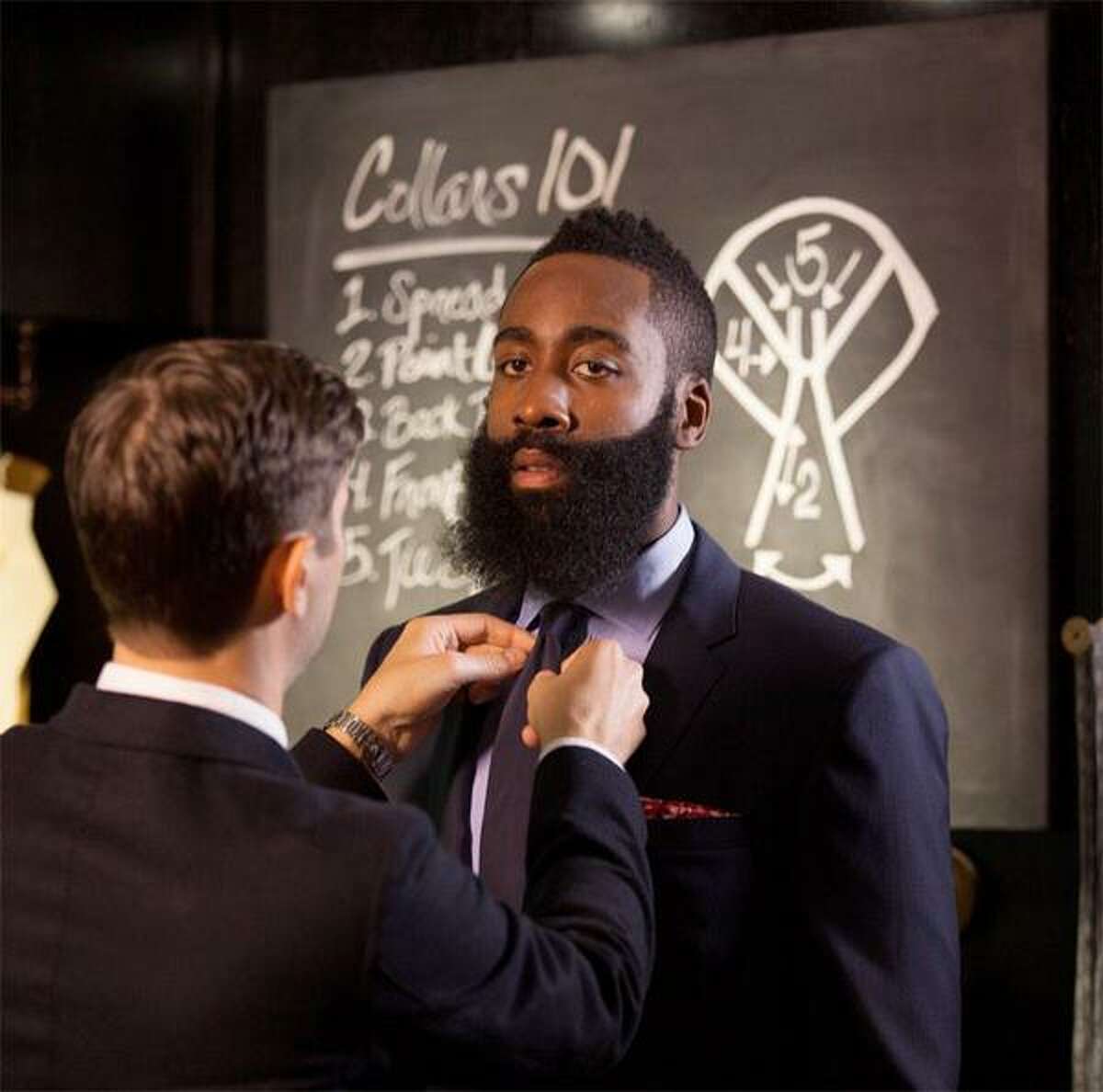 James Harden's fashion sense lands him in all-star style event