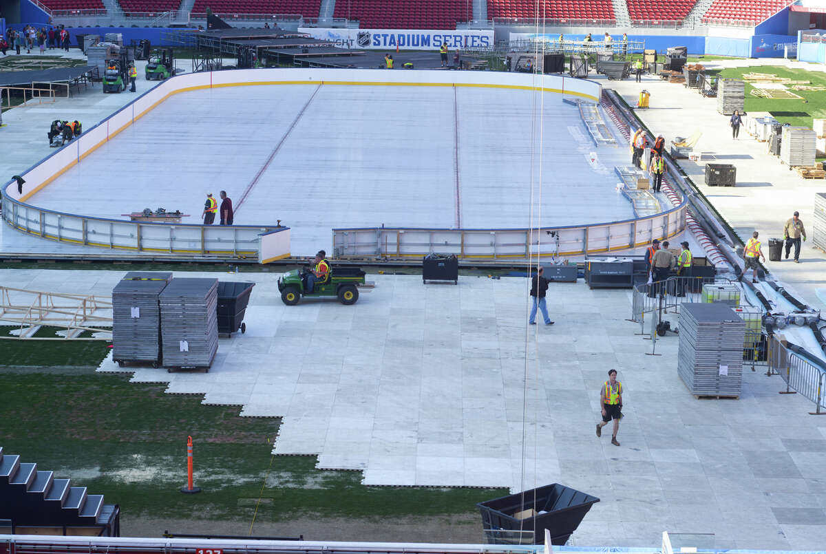 NHL Stadium Series set-up at Levi's Stadium