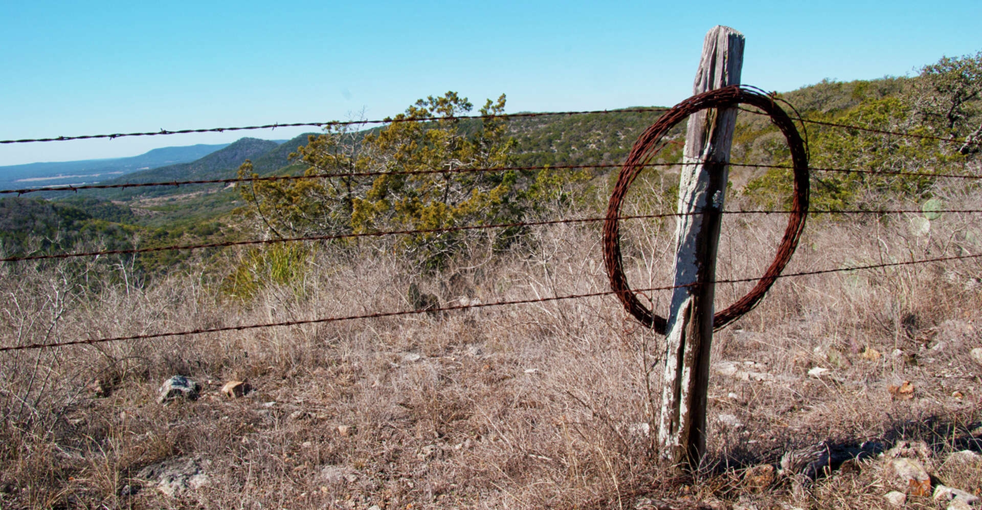 Old West Barbed Wire Fence Sage Brush And Barbed Wire Fence Along A