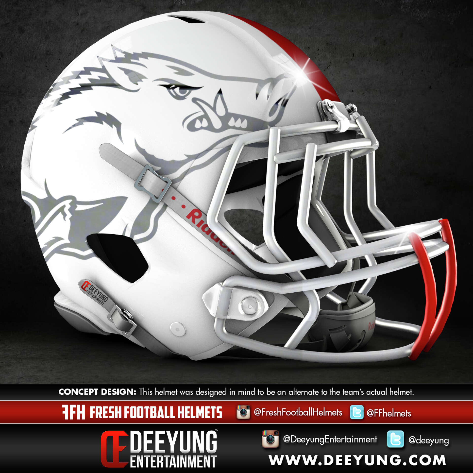 Artist creates concept helmets for NCAA football teams