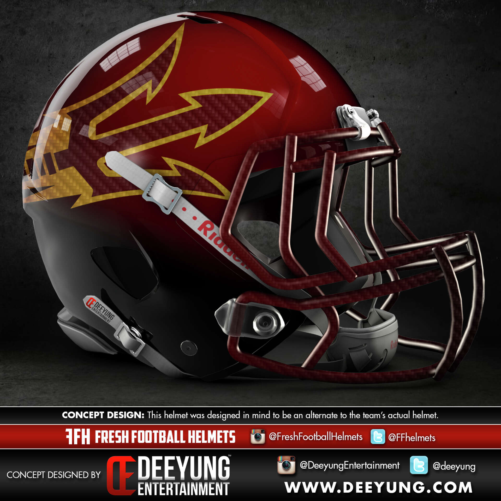 Artist creates concept helmets for NCAA football teams