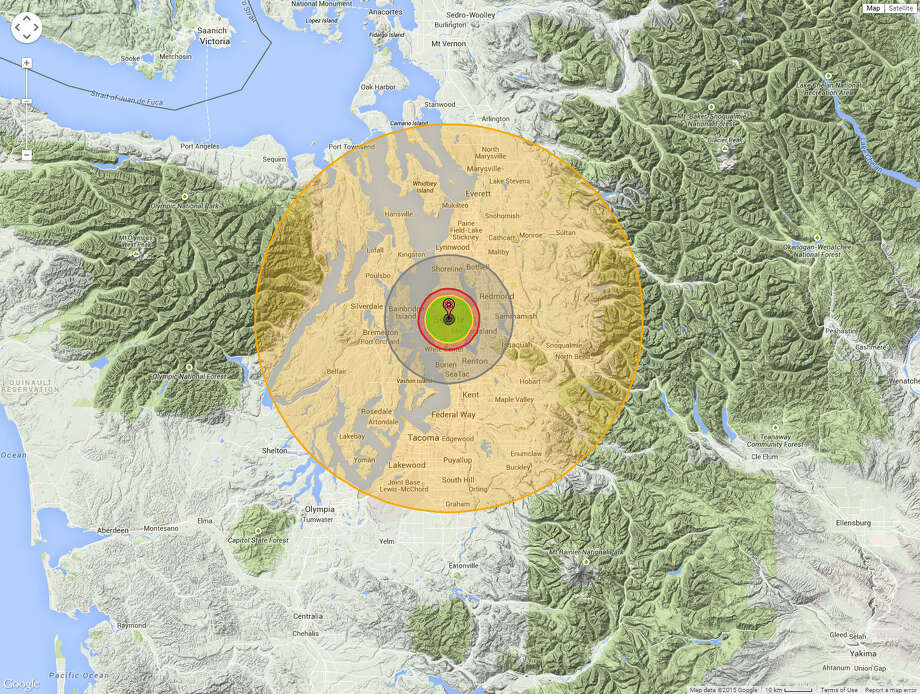 What a nuclear bomb falling on Houston and other cities would look like ...