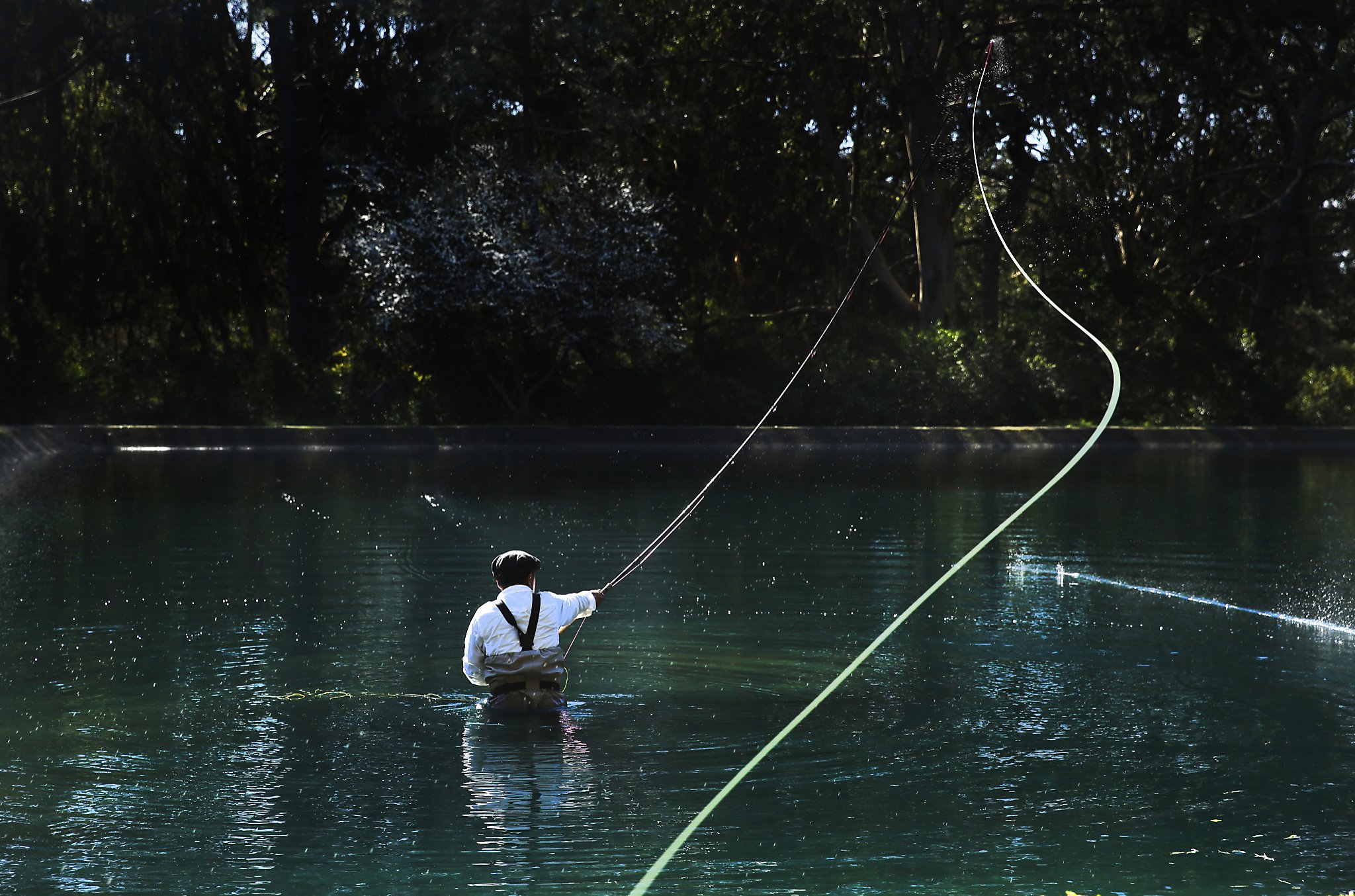 Non-angler hooked on fly-fishing practice