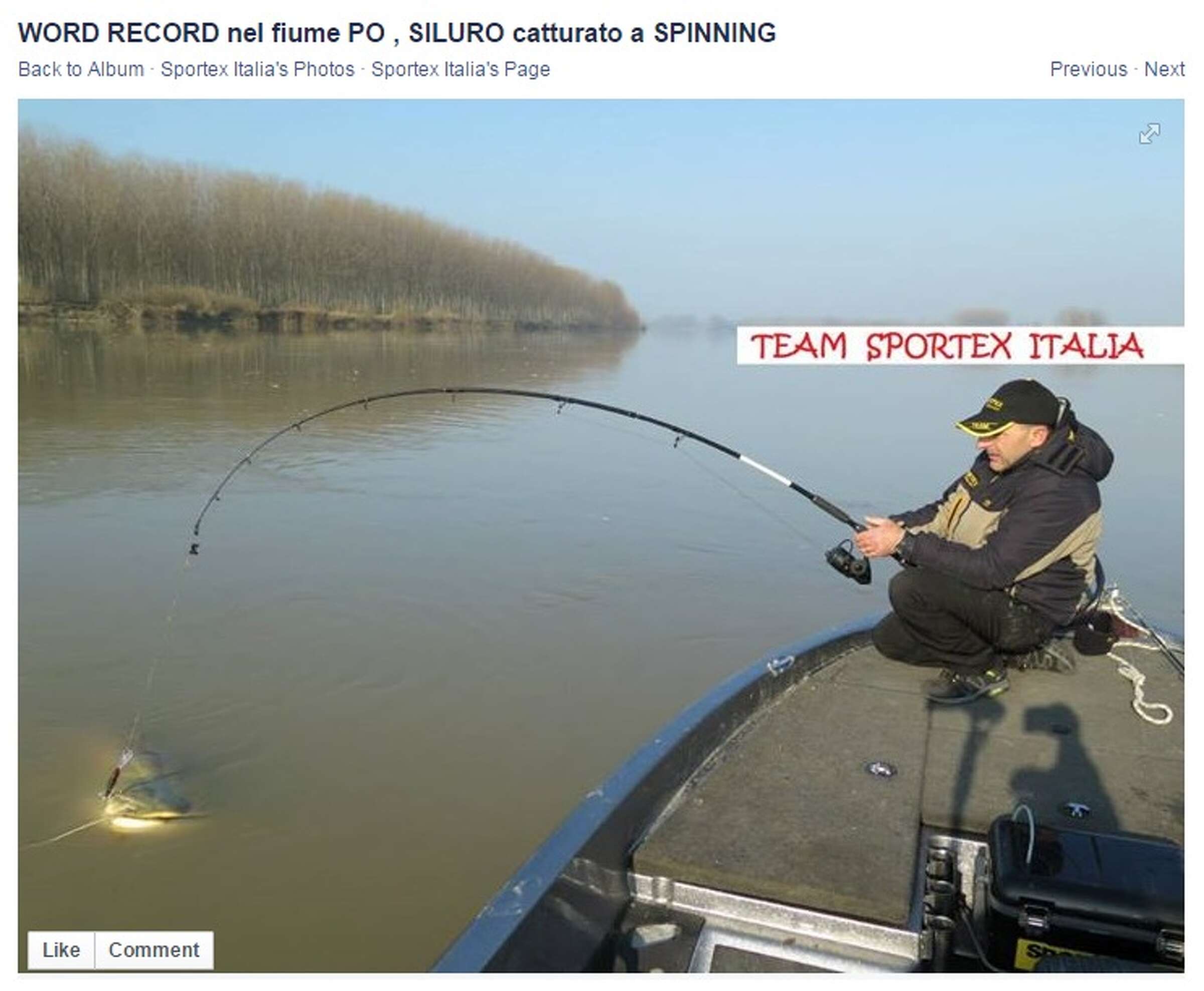 Italian fisherman catches enormous 280-pound wels catfish in Italian river