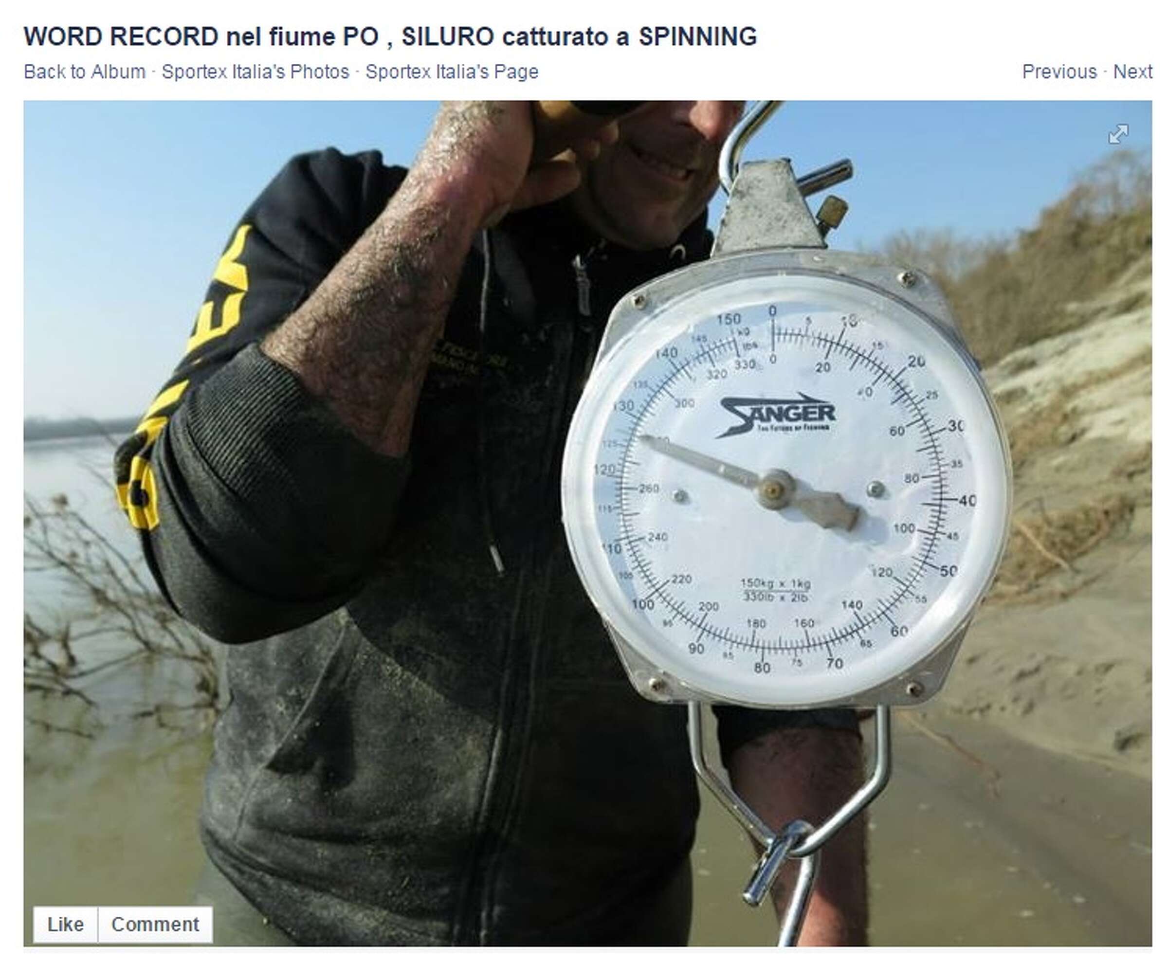 Italian fisherman catches enormous 280-pound wels catfish in Italian river