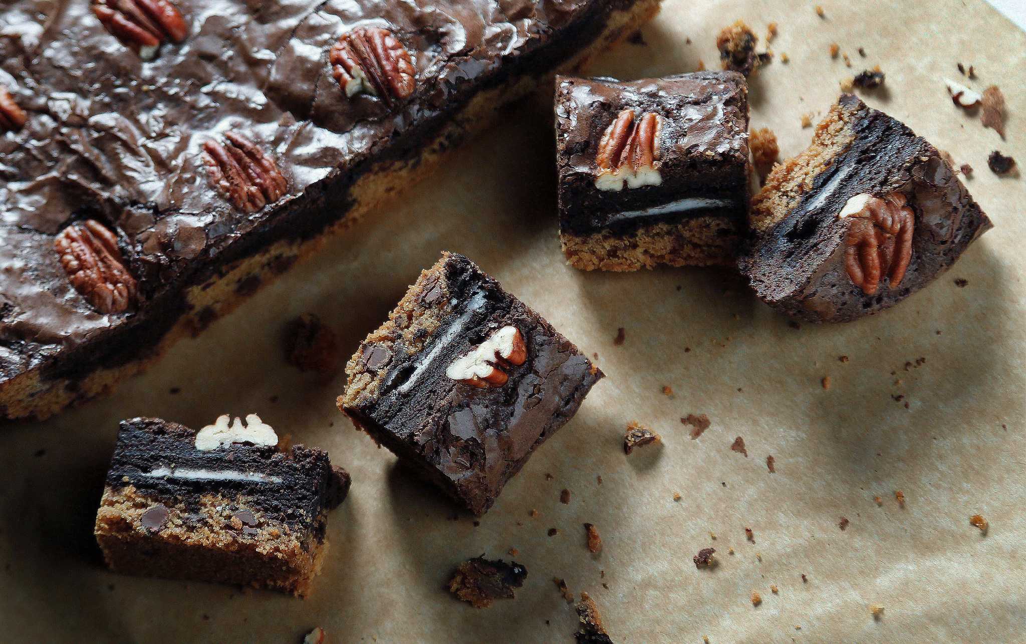 Bourbon Street Brownies: layer upon layer of sweet goodness