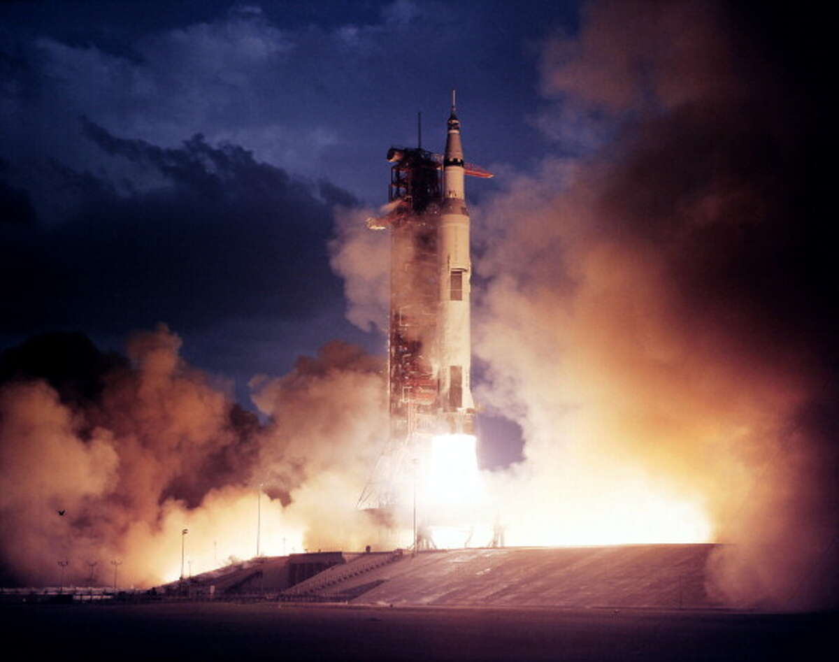 Take a look back at Apollo 11 through 17 liftoffs, landings and splashdowns