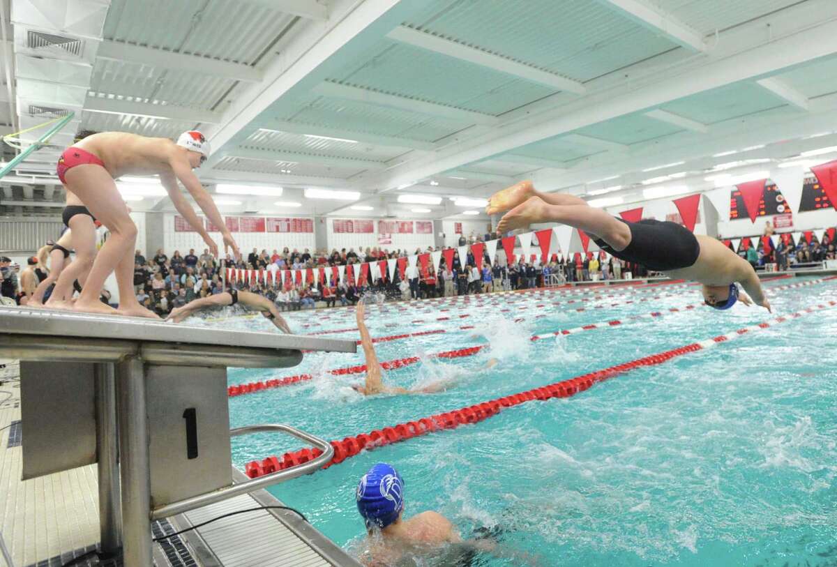 Greenwich retains FCIAC Boys Swim title