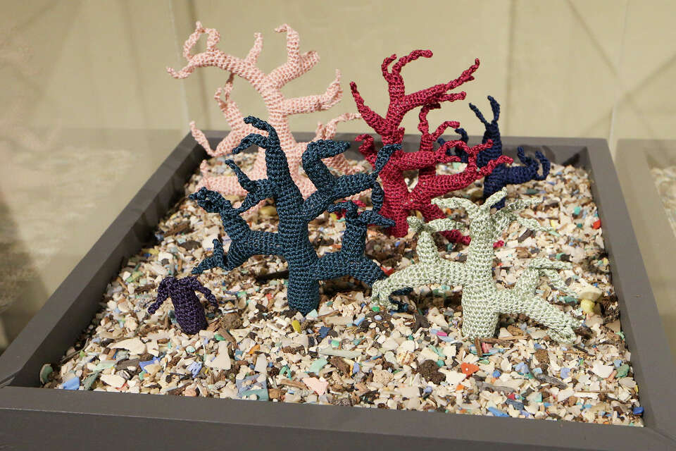 An undersea world built of yarn