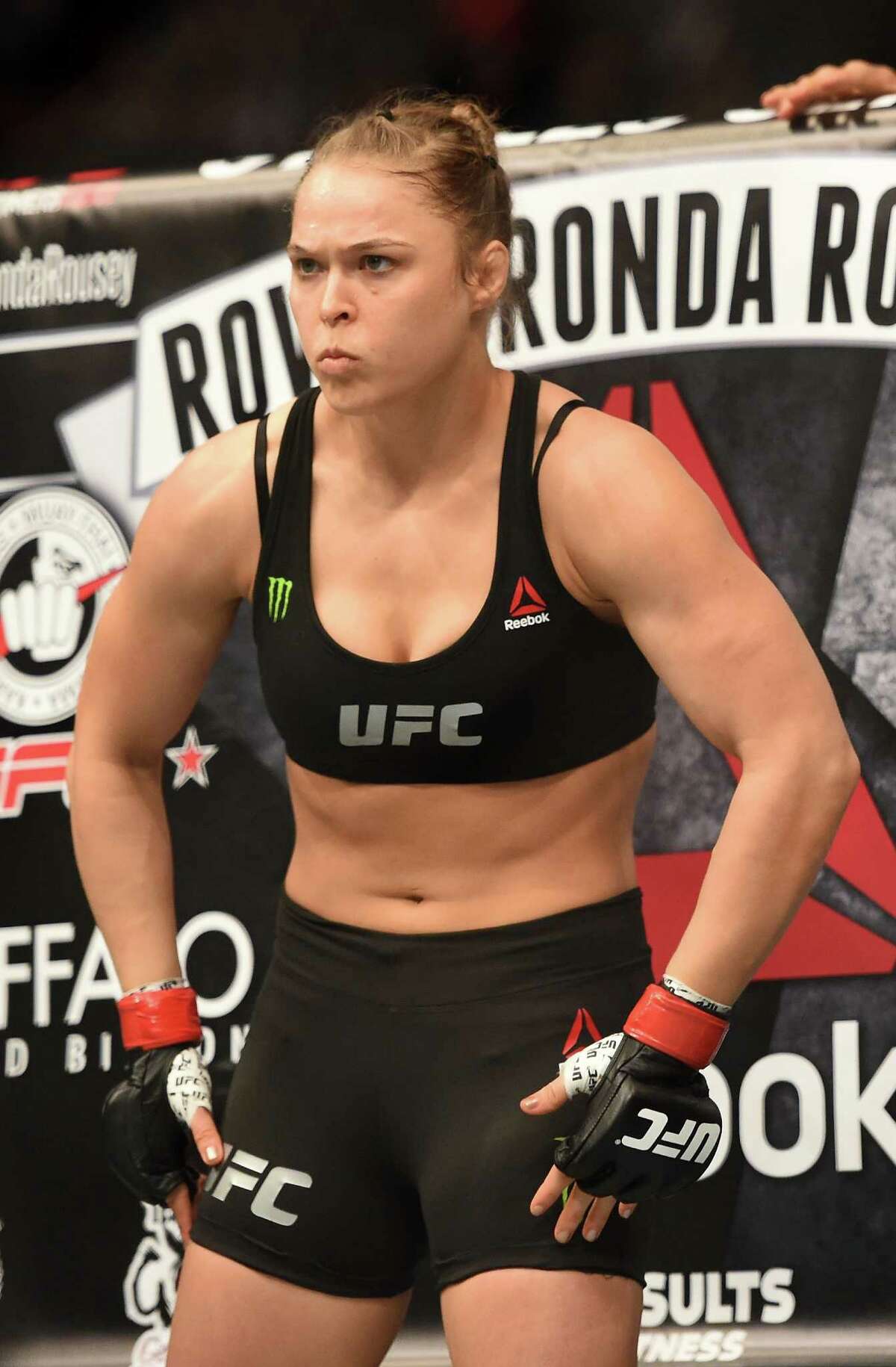 UFC champion Ronda Rousey just bought a fishing license at a Texas Wal-Mart