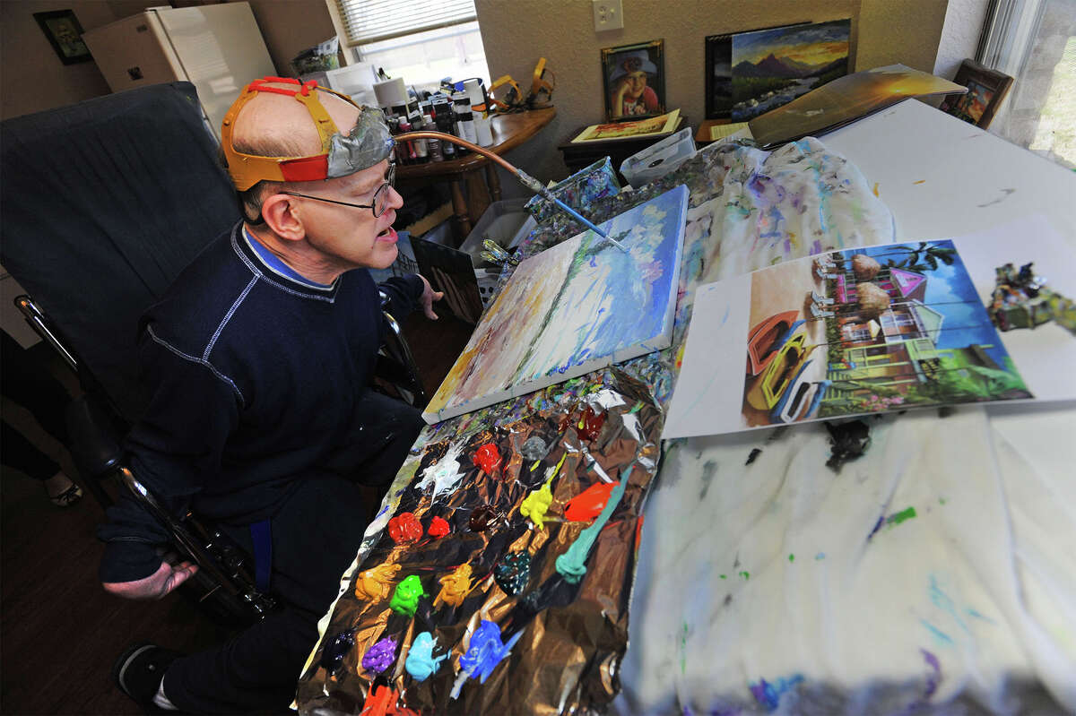 Disabled Port Arthur painter celebrates 50 years with solo show