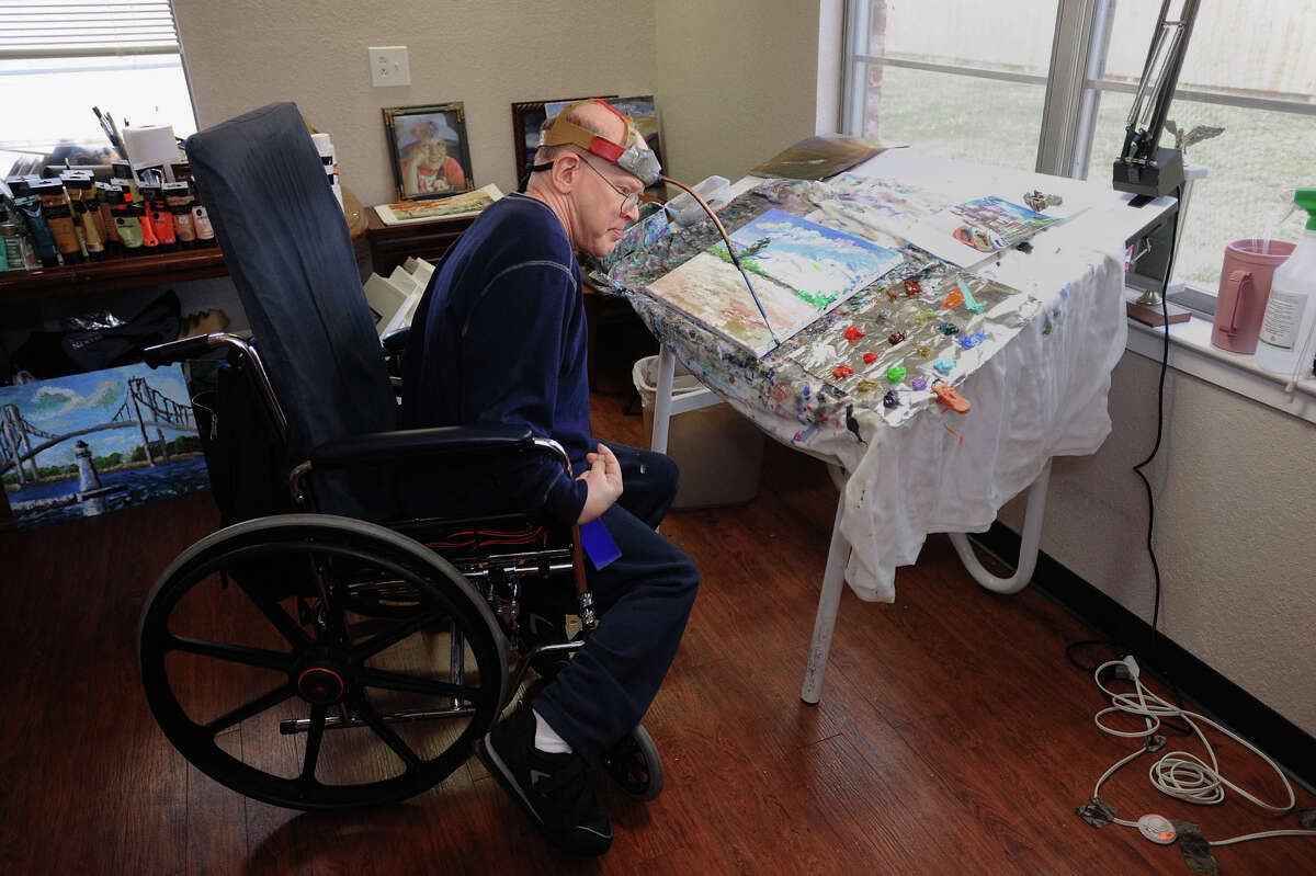 Disabled Port Arthur painter celebrates 50 years with solo show