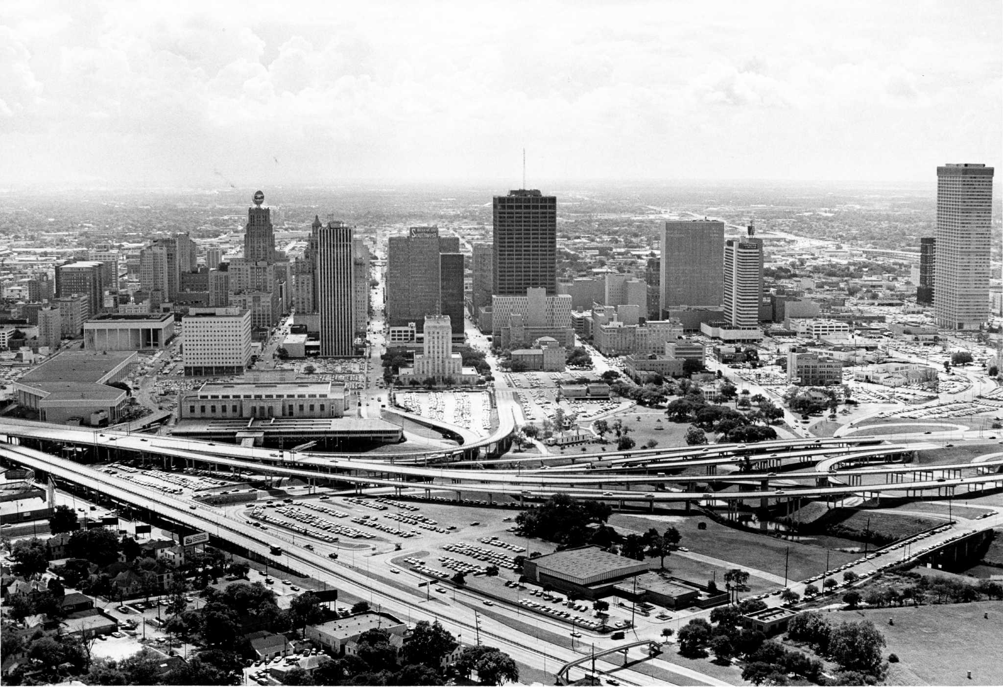 Texas Houston Skyline 1950