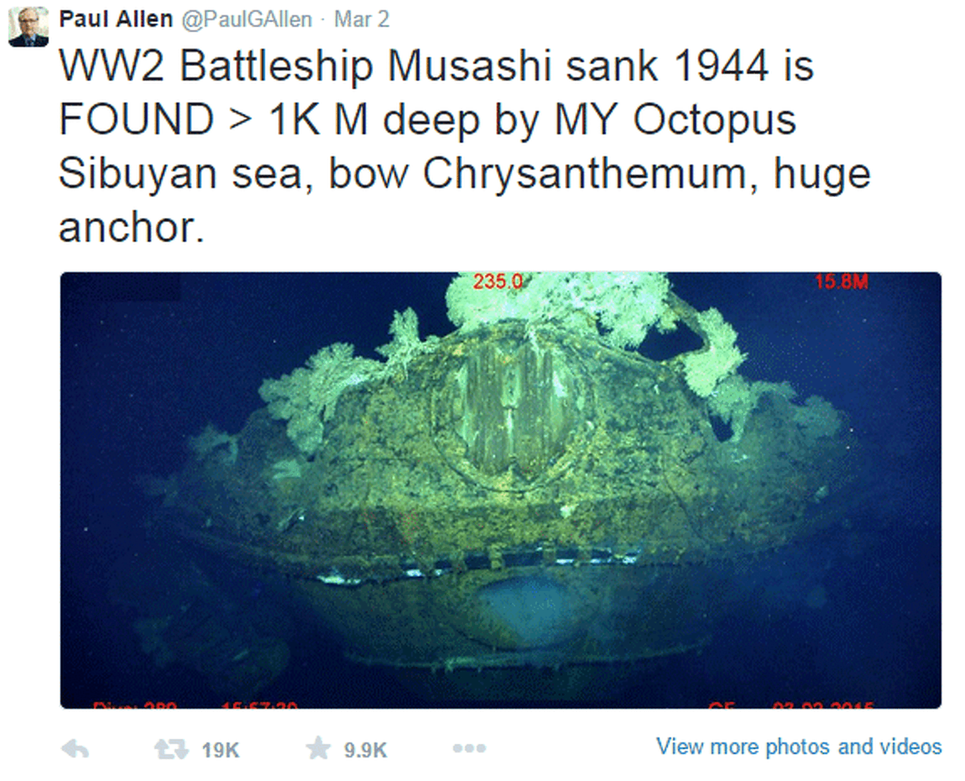 Sunk Japanese Battleship Yamato Wreck Chris Cavas على X: "OTD: