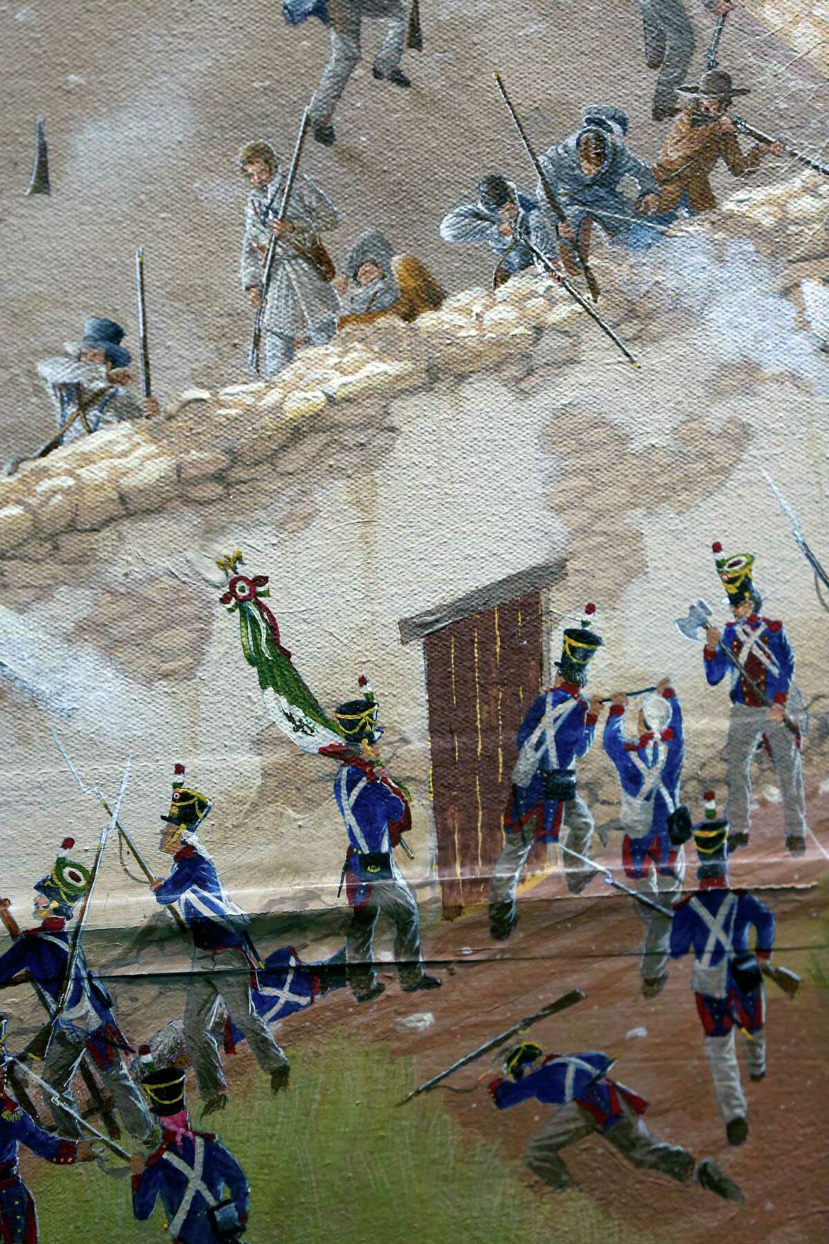 Big painting shows entire Alamo battle in detail