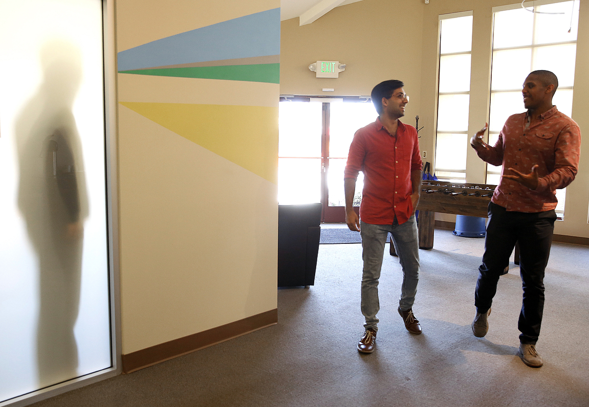 3-D mural turns bland office into artwork