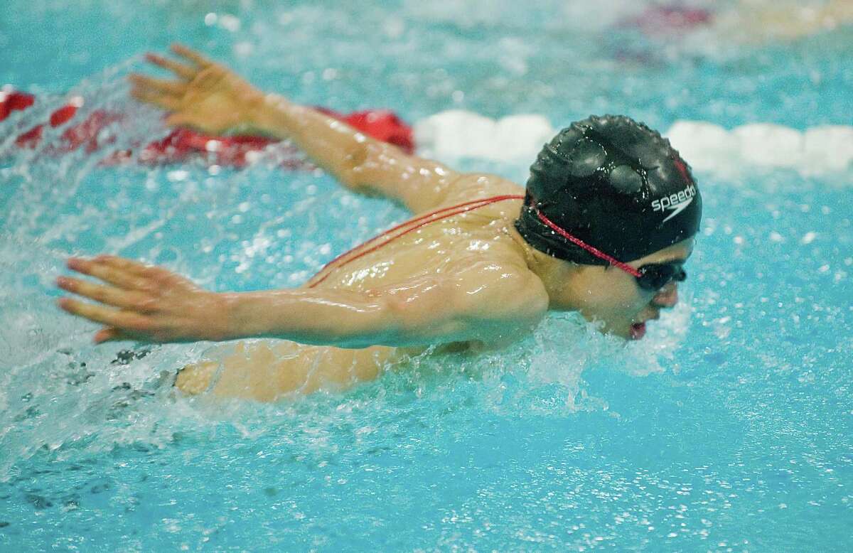 Pomperaug wins third straight SWC boys swimming title