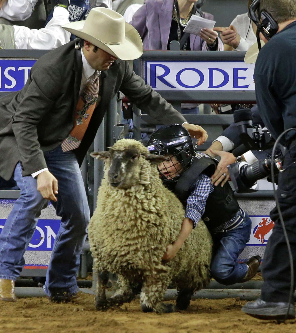 Mutton busting is serious business at RodeoHouston