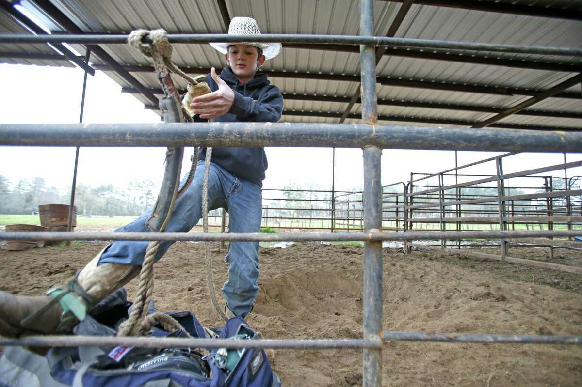 13-year-old living rodeo dream in bull riding competitions