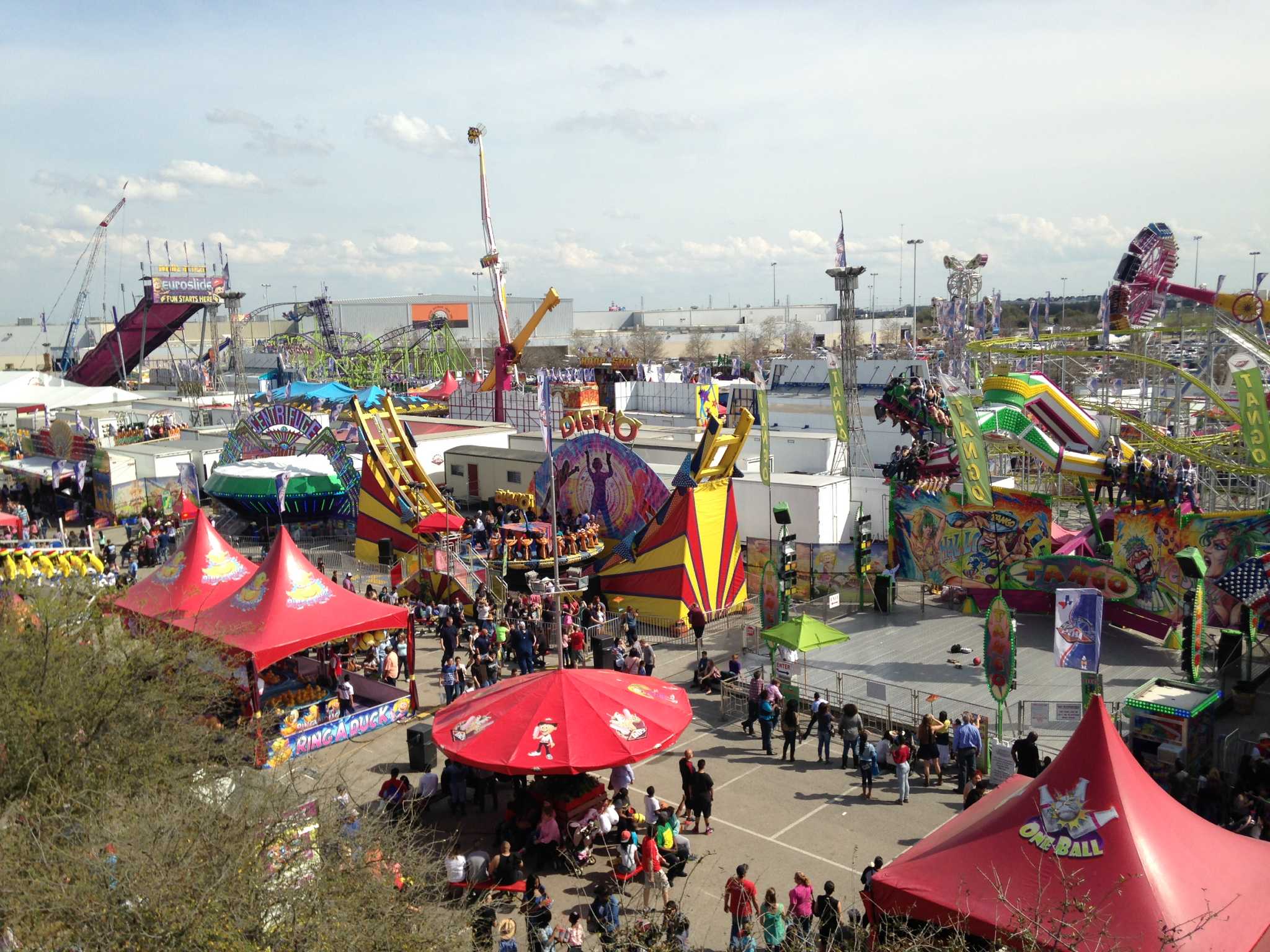 See the RodeoHouston carnival from above