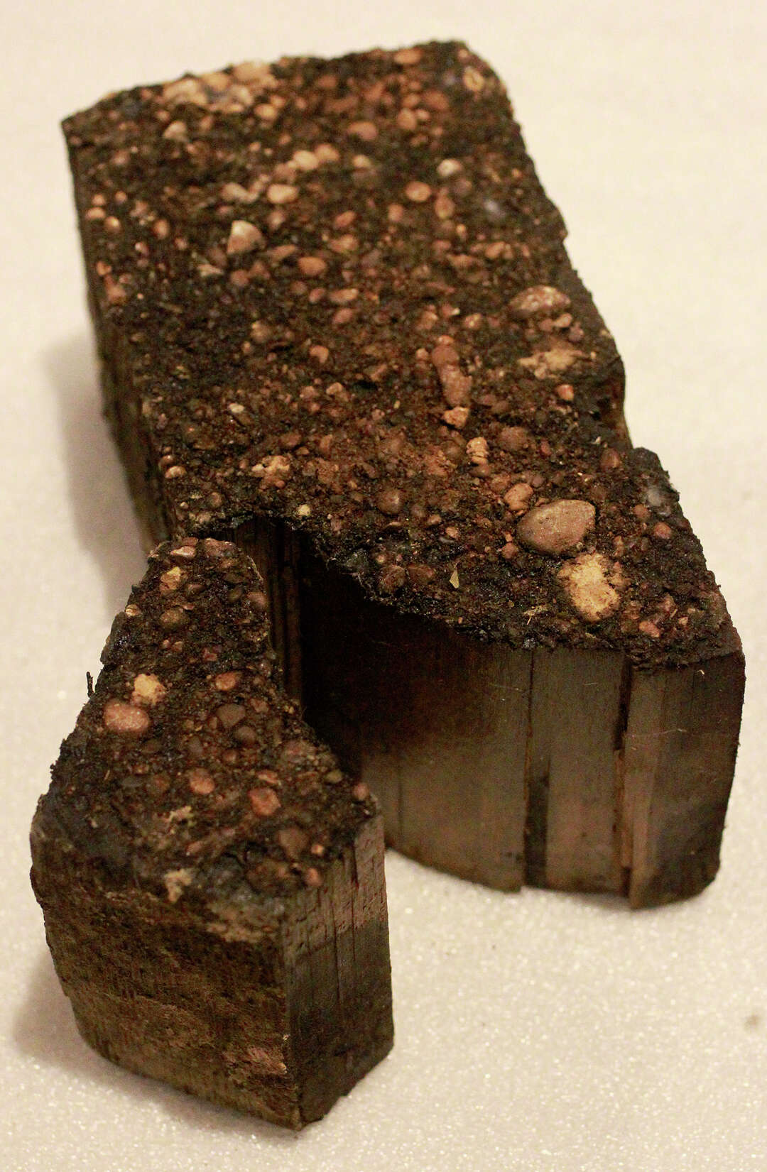 Early roads built with wooden blocks