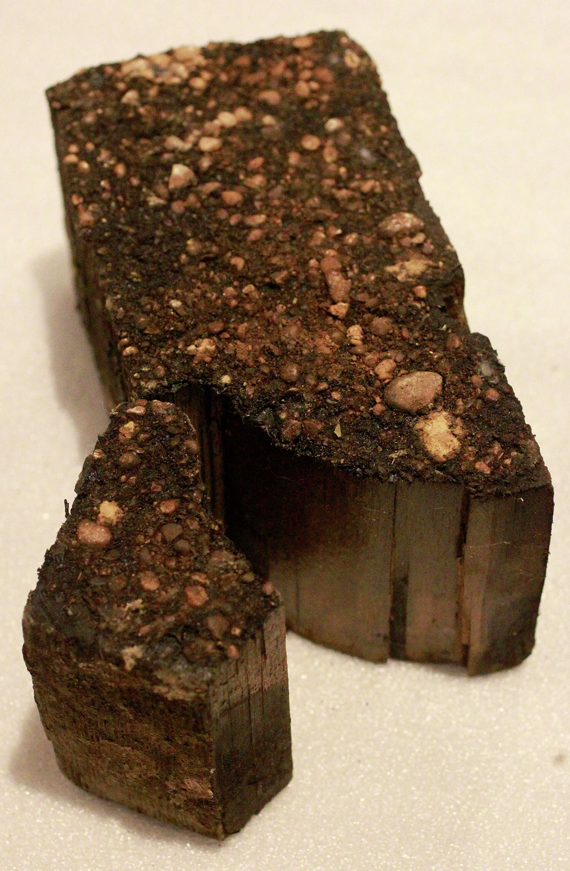 Early roads built with wooden blocks